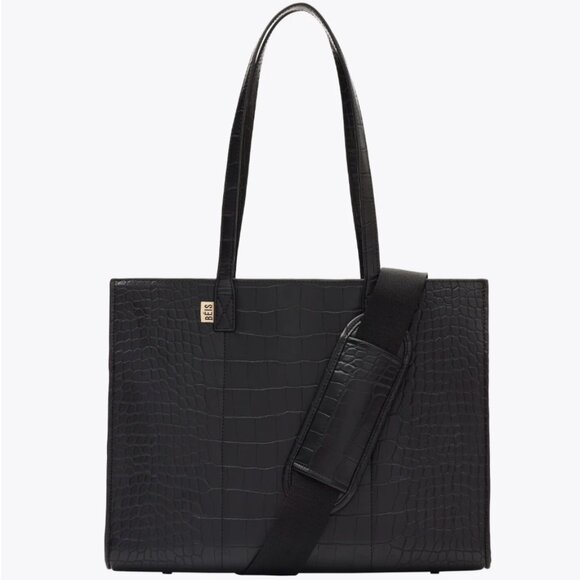 BEIS | Bags | Beis The Work Tote In Black Croc Nwot | Poshmark